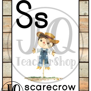 Printable Farm Theme Alphabet, Classroom Decor, Full Page Alphabet ...