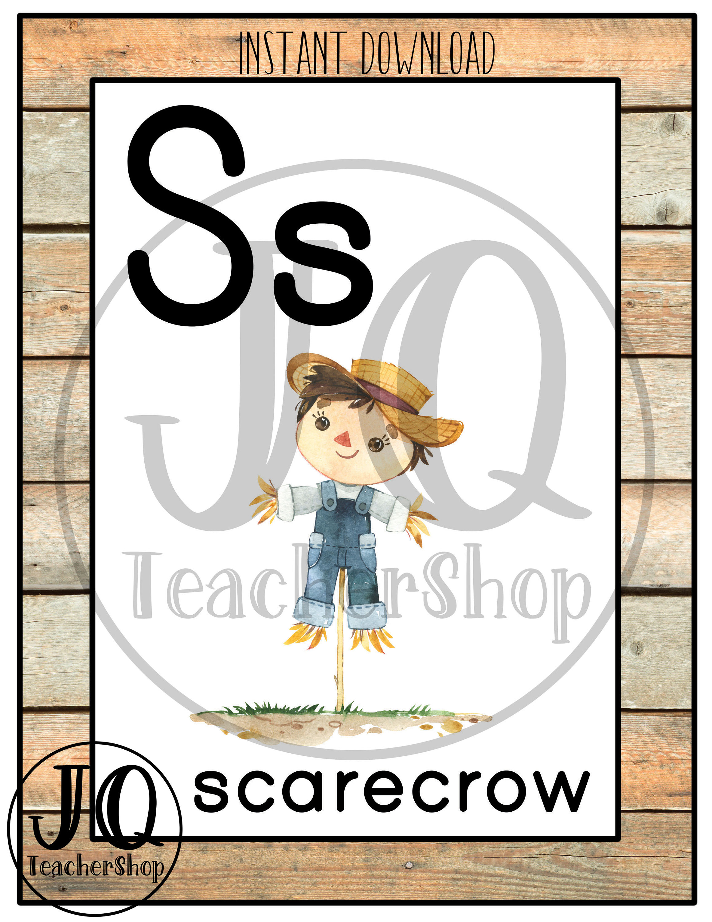 Printable Farm Theme Alphabet Classroom Decor Full Page - Etsy