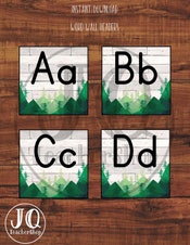 Printable Full Page Alphabet Classroom Decor Woodland Theme - Etsy Canada