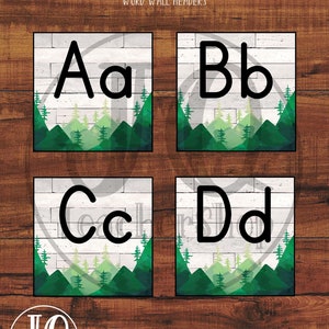 Printable Full Page Alphabet, Classroom Decor, Woodland Theme, Forest ...