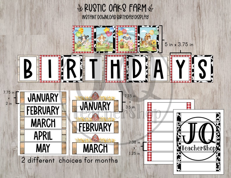 Farm Birthday Display Printable: Classroom Decor (instant Download) - Etsy