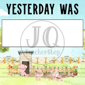 Printable Classroom Calendar, Farm Theme Classroom, Classroom Decor ...