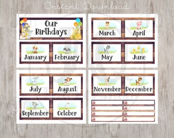 Farm Theme Birthday Chart - Etsy