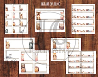 Printable Animal Print Desktop Nameplates Classroom Labels - Etsy