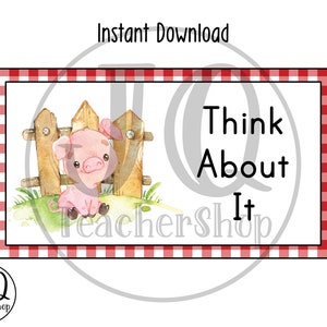 Printable, Farm Theme Behavior Chart, Classroom Behavior Chart ...