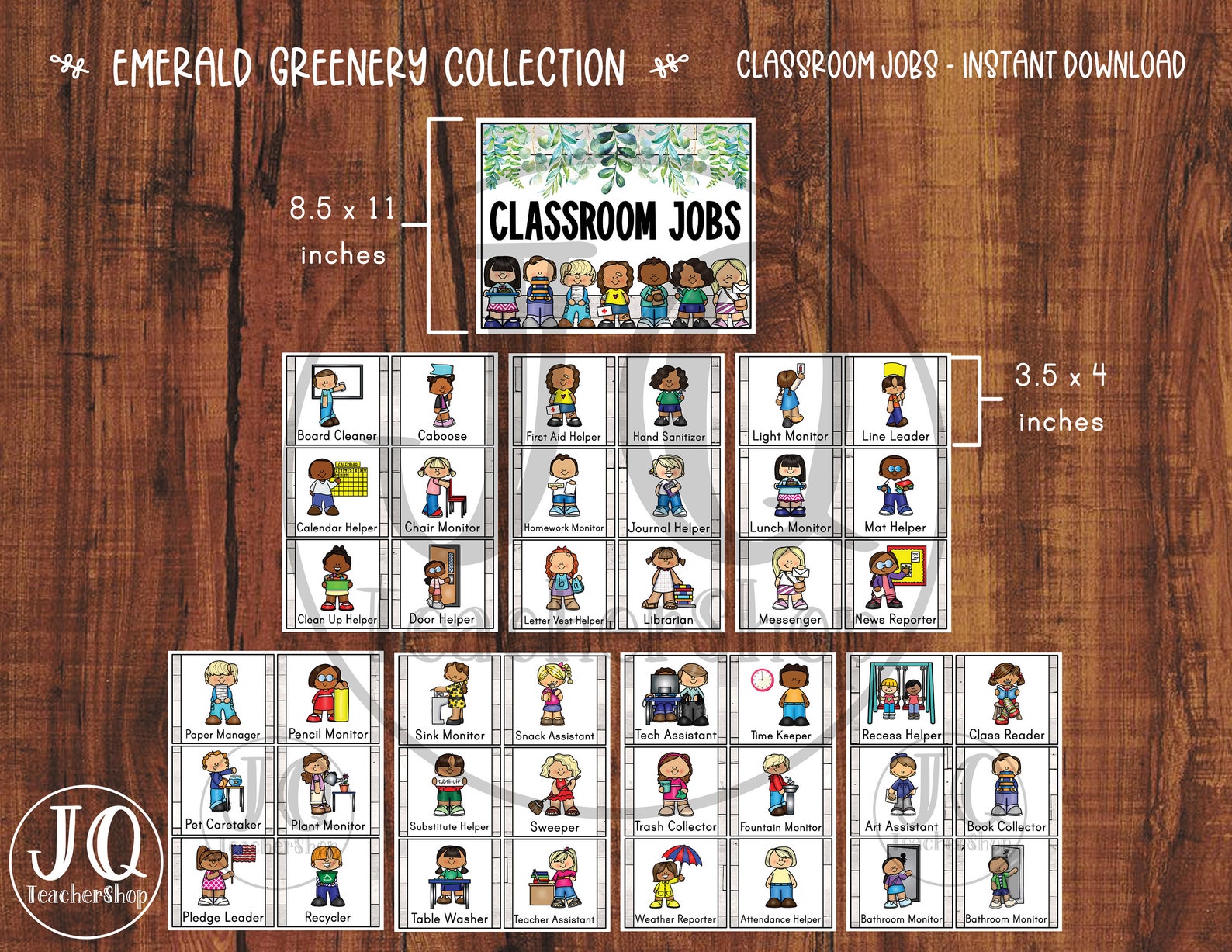 Printable Greenery Theme Classroom Decor Classroom Jobs - Etsy UK