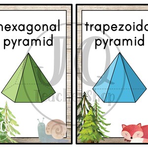 Printable 3d Shapes, Woodland Theme Classroom Decor, Homeschool Class ...