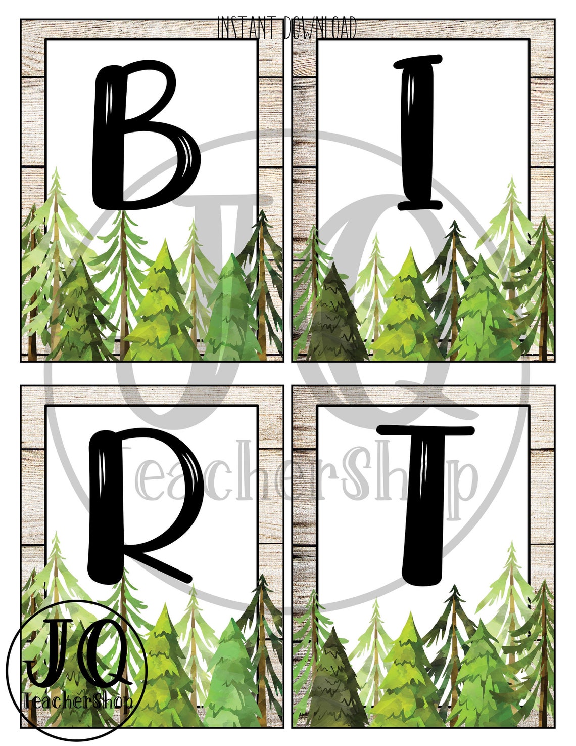 Printable Woodland Class Birthday Display Woodland Theme - Etsy
