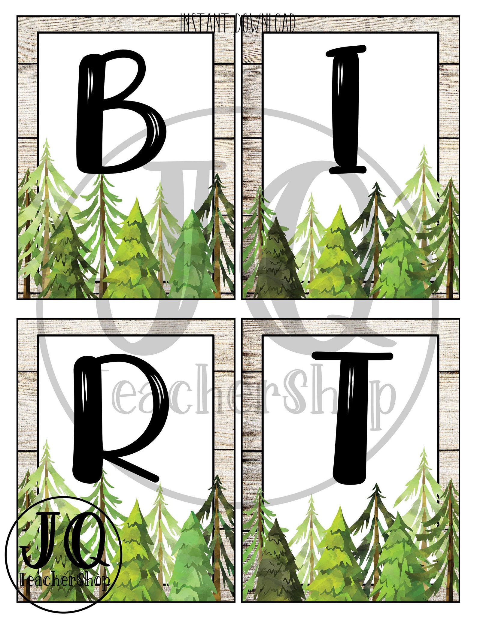 Printable Woodland Class Birthday Display Woodland Theme - Etsy