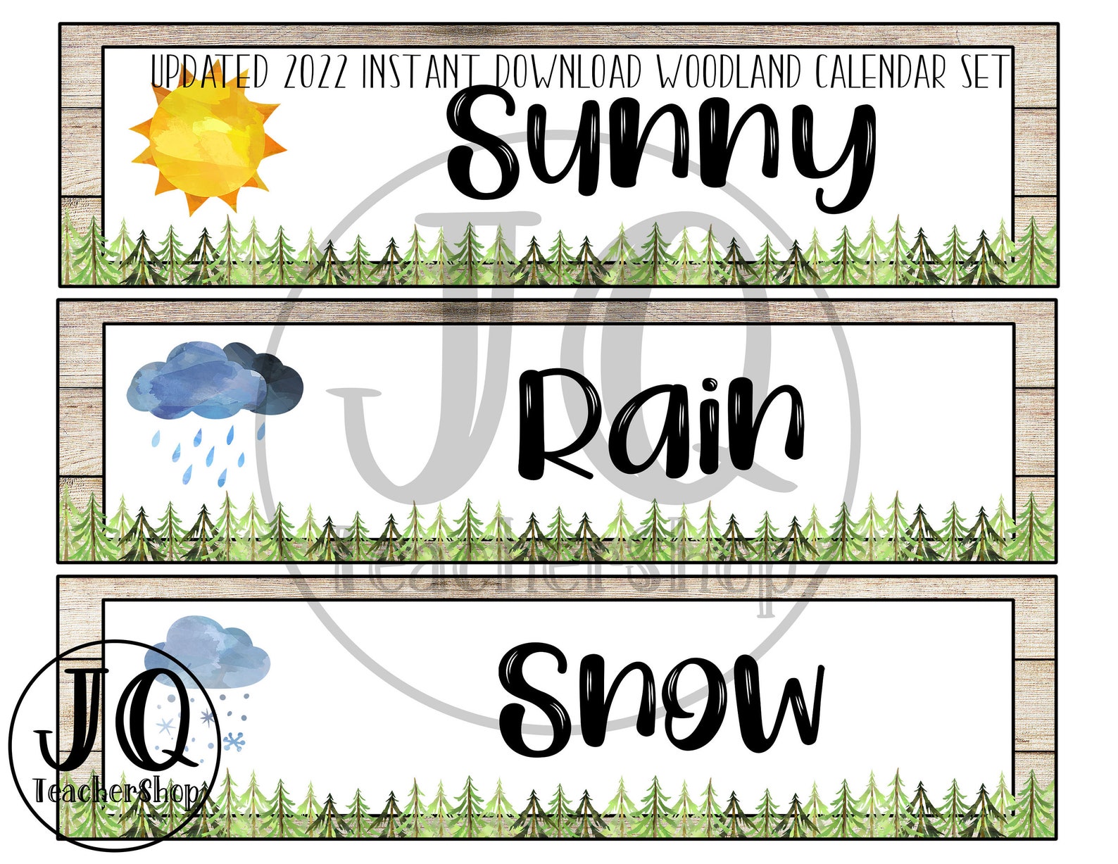 Printable Classroom Calendar Woodland Theme Classroom Wall - Etsy