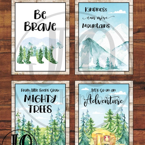 Printable Full Page Alphabet Classroom Decor Woodland Theme - Etsy