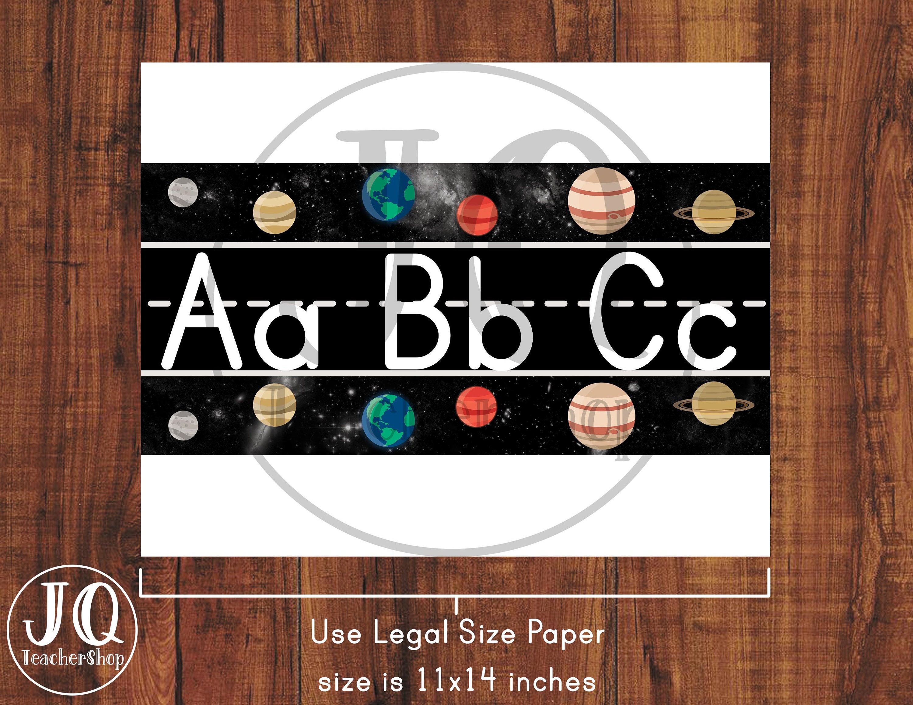 Printable Space Alphabet, Alphabet Line, Classroom Alphabet Border ...