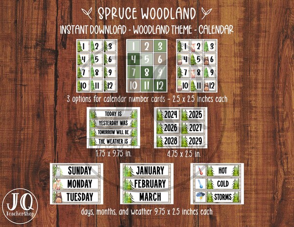 Printable Full Page Alphabet, Classroom Decor, Woodland Theme, Forest ...