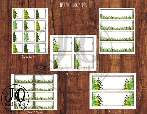 Printable Classroom Labels Woodland Theme Classroom Desk | Etsy