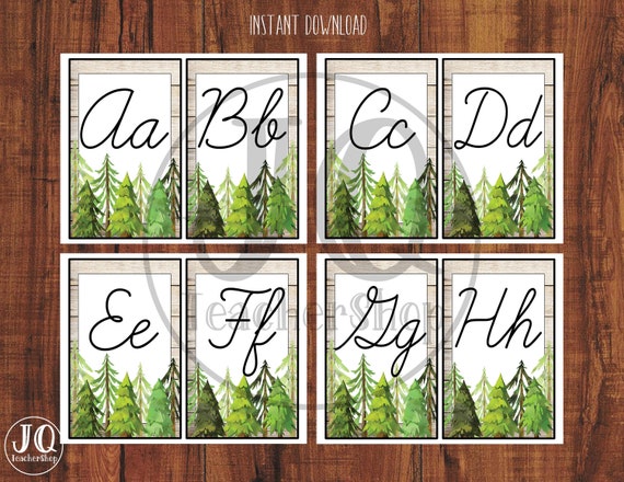 Printable Cursive Alphabet Wall Poster Classroom Decor - Etsy