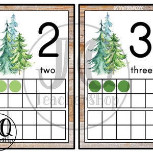 Printable Camp Theme Number Wall Posters, Camping Theme Classroom Decor ...
