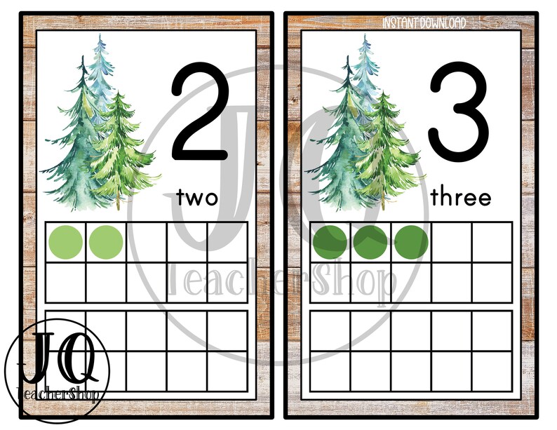 Printable Camp Theme Number Wall Posters, Camping Theme Classroom Decor ...