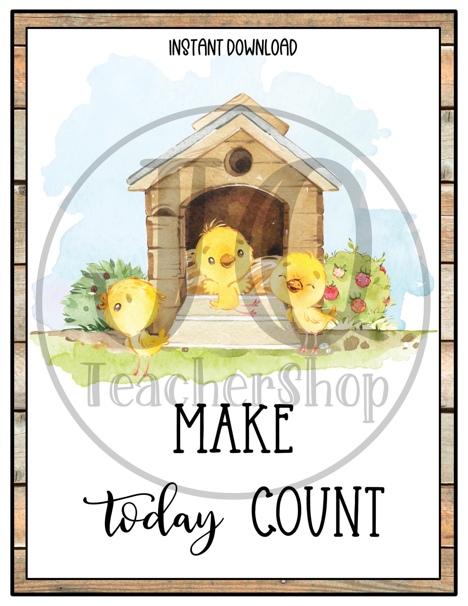 Printable Motivational Farm Theme Classroom Posters, Instant Download ...