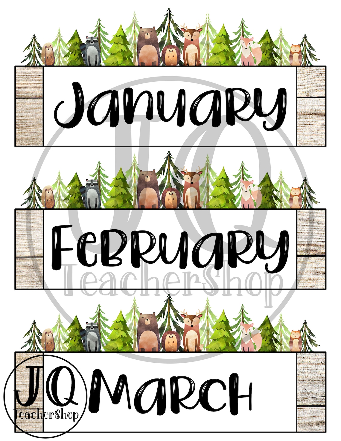 Printable Woodland Class Birthday Display Woodland Theme - Etsy