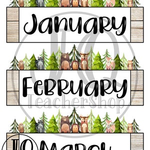 Printable Woodland Class Birthday Display, Woodland Theme Classroom ...