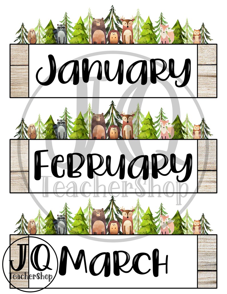 Printable Woodland Class Birthday Display Woodland Theme - Etsy