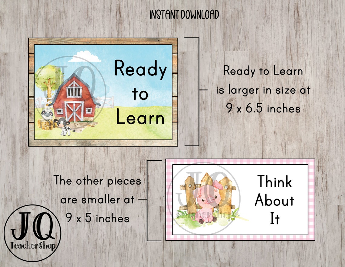 Farm Theme Behavior Chart, Classroom Behavior Chart, Classroom ...