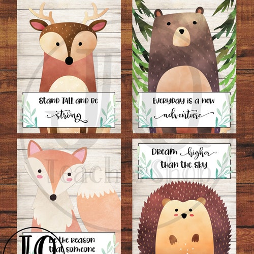 Woodland Classroom Alphabet Posters - Etsy