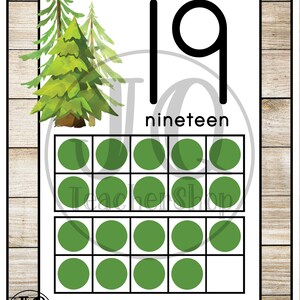 Printable Ten Frames Number Wall Posters, Woodland Classroom Decor ...