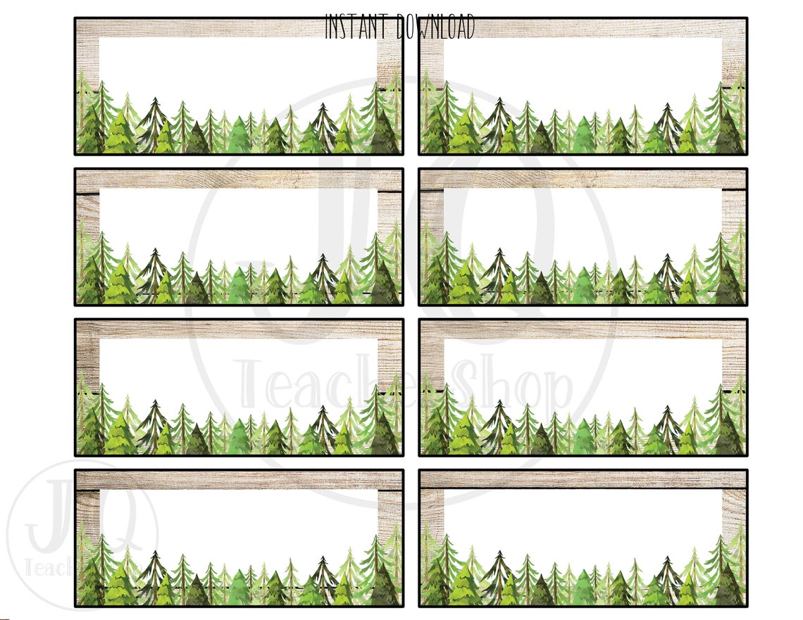 Printable Classroom Labels Woodland Theme Classroom Desk - Etsy Canada