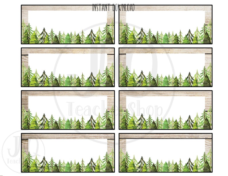Printable Classroom Labels Woodland Theme Classroom Desk | Etsy
