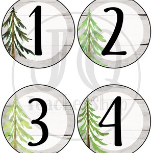 Printable Table Numbers, Woodland Classroom Decor, Classroom Table ...