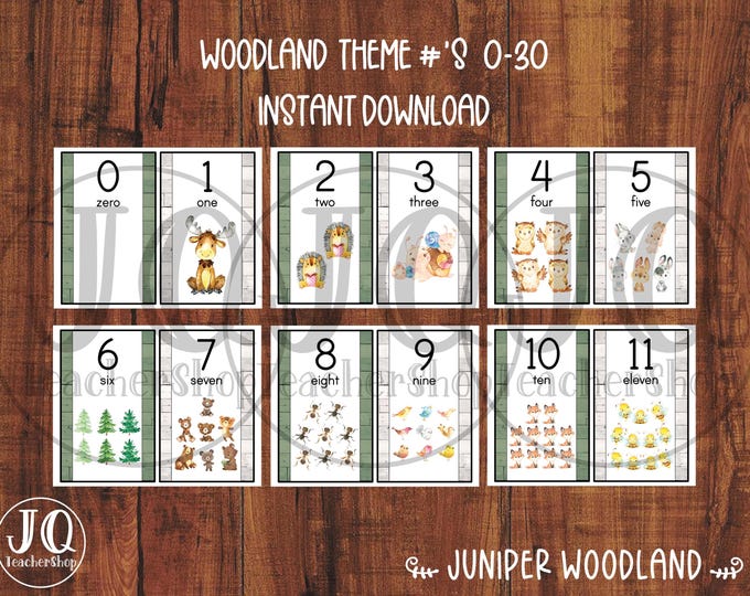 Printable, Woodland Theme Alphabet Wall Posters, Classroom Decor ...
