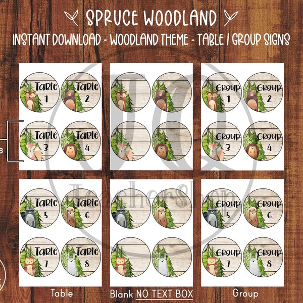 Woodland Table Decor - Etsy