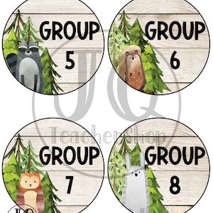 Printable Class Table Signs, Animal Table Labels, Blank Animal Signs ...