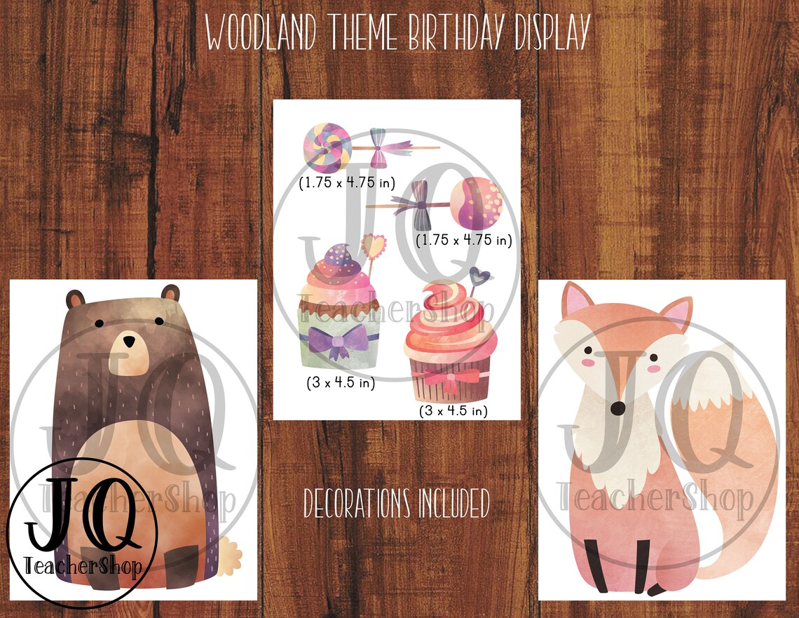 Printable Woodland Class Birthday Display Woodland Theme - Etsy