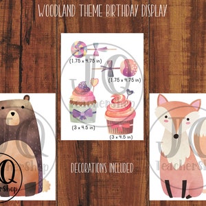 Printable Woodland Class Birthday Display Woodland Theme - Etsy Canada