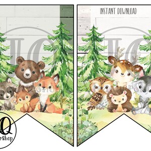 Printable Digital File, Welcome Banner, Woodland Theme Classroom ...