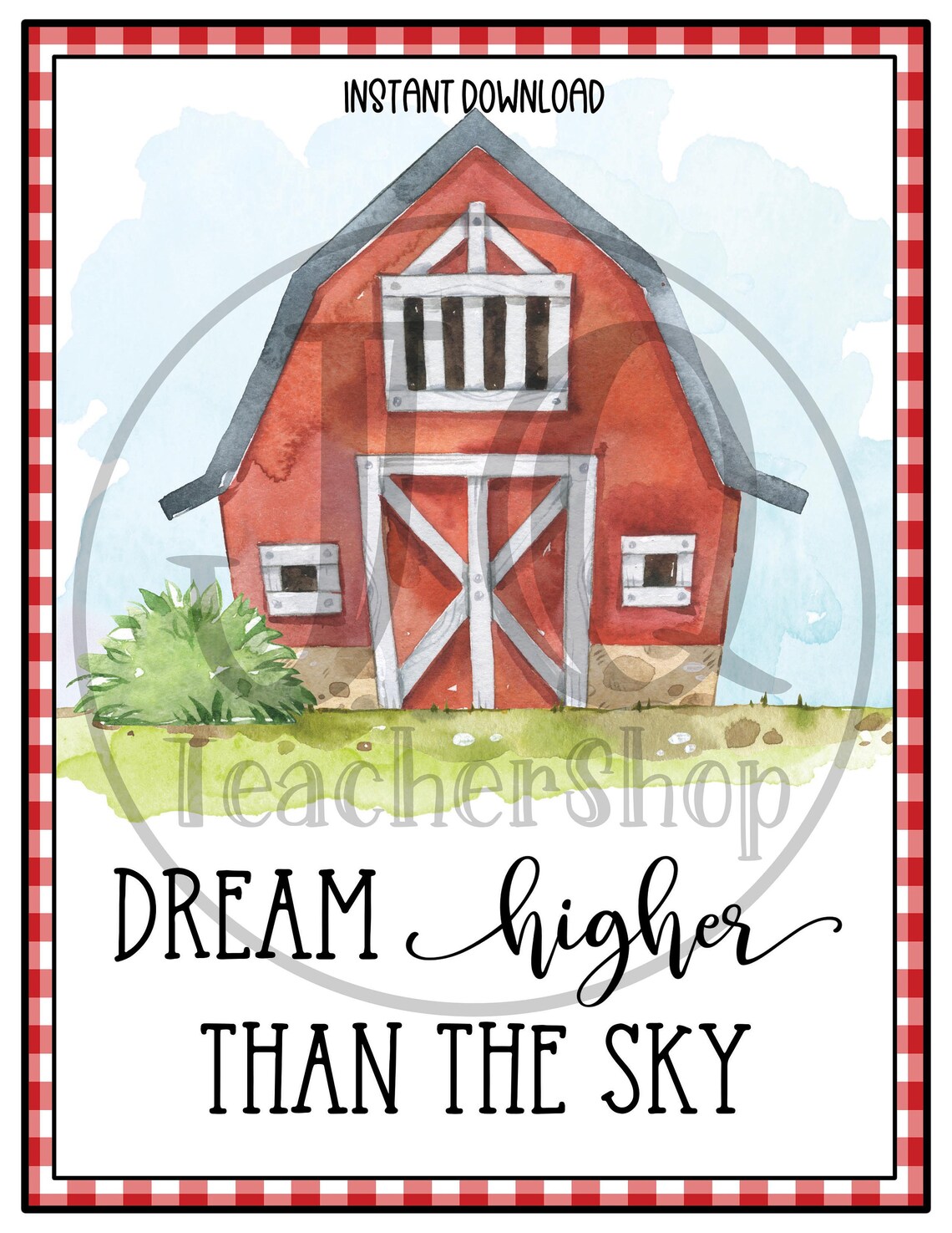 Printable Motivational Farm Theme Classroom Posters Instant - Etsy
