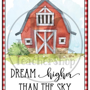 Printable Motivational Farm Theme Classroom Posters, Instant Download ...
