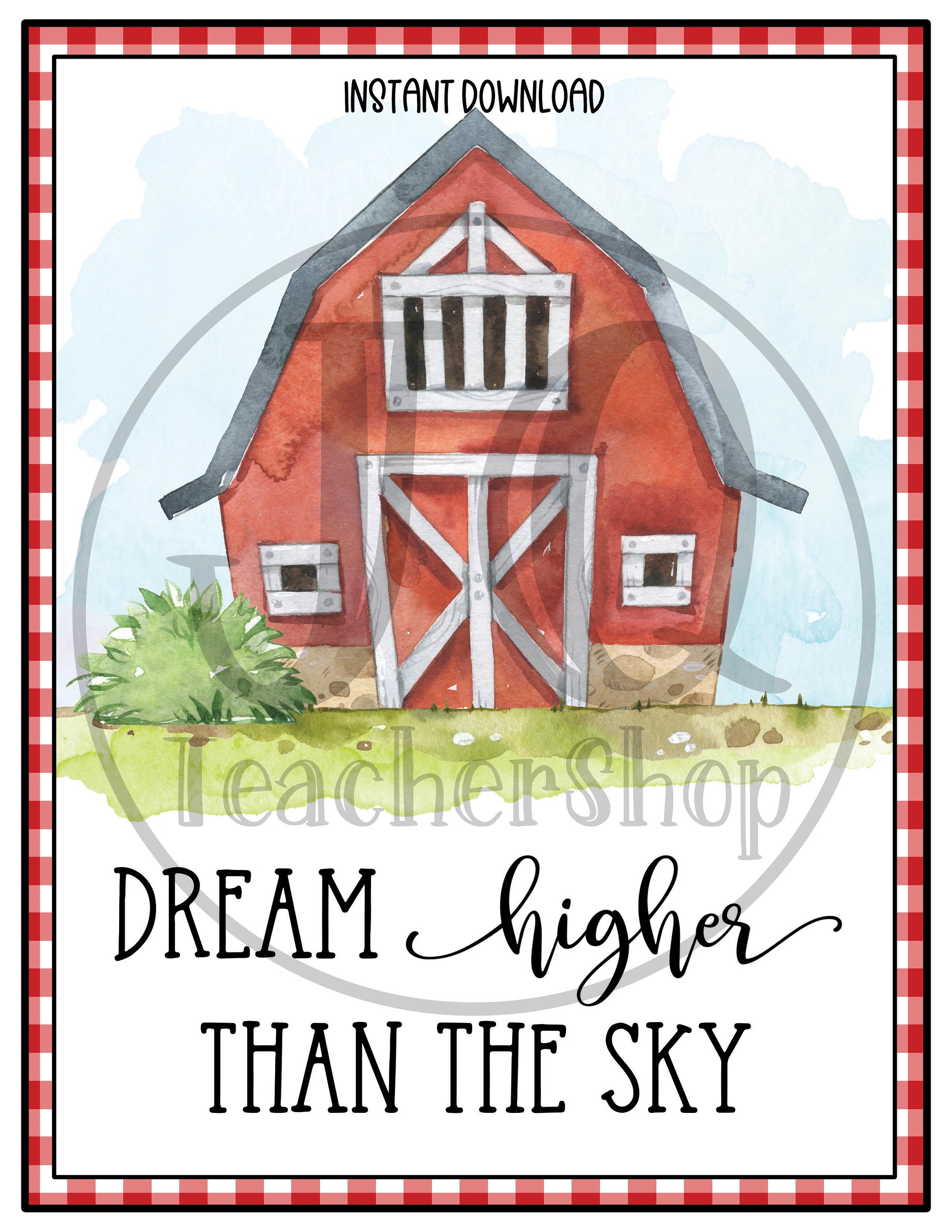 Printable Motivational Farm Theme Classroom Posters Instant - Etsy