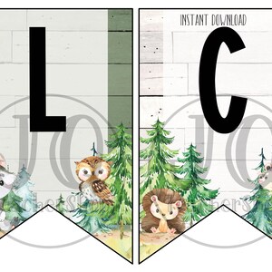 Printable Digital File, Welcome Banner, Woodland Theme Classroom ...