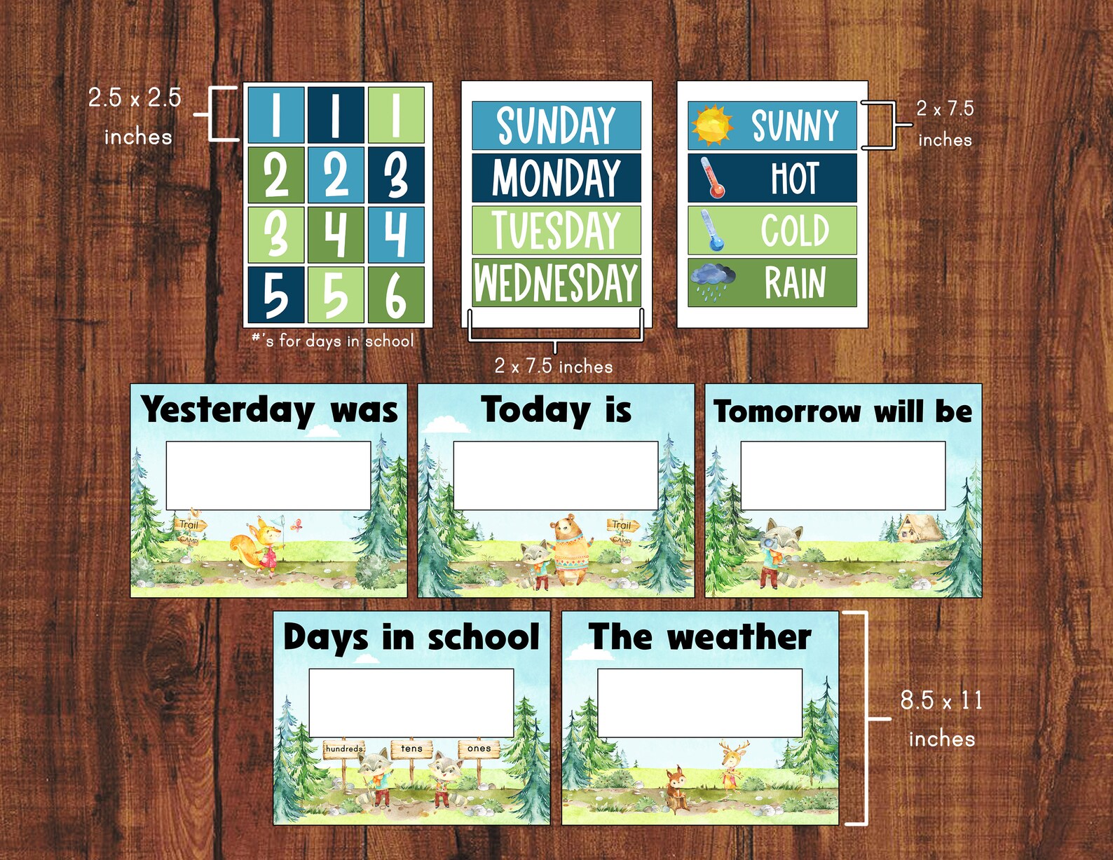 Printable Classroom Calendar Camp Theme Classroom Camp - Etsy