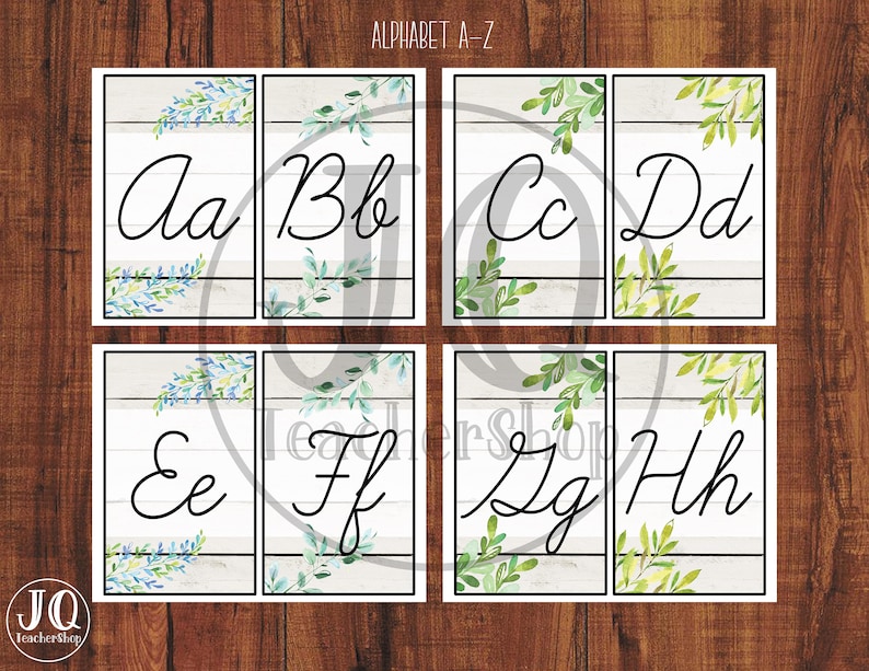 Printable Cursive Alphabet Wall Poster Classroom Decor - Etsy Printable Cursive Alphabet Wall Poster Classroom Decor - Etsy