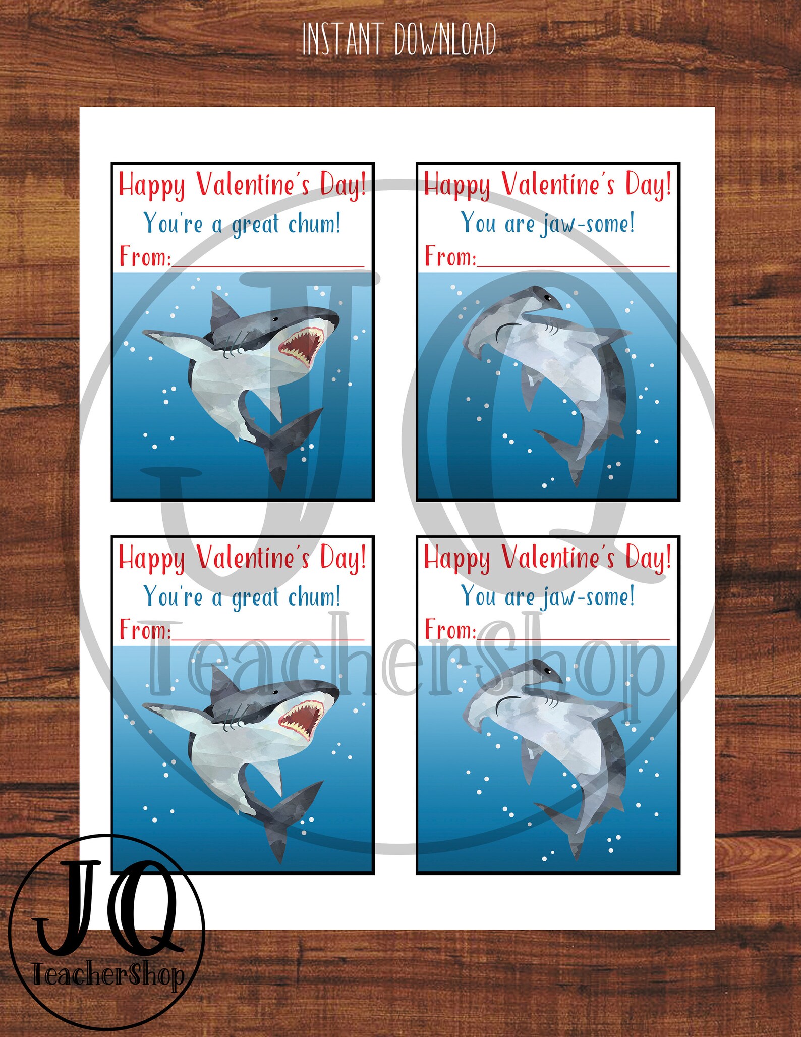 Printable Valentine's Day, Valentine's Day Tag, Class Valentine's ...