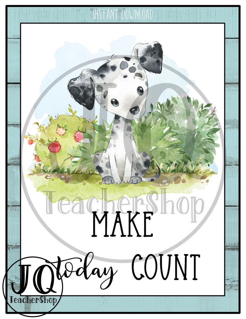 Printable Motivational Posters, Puppy Theme Classroom Posters, Growth ...