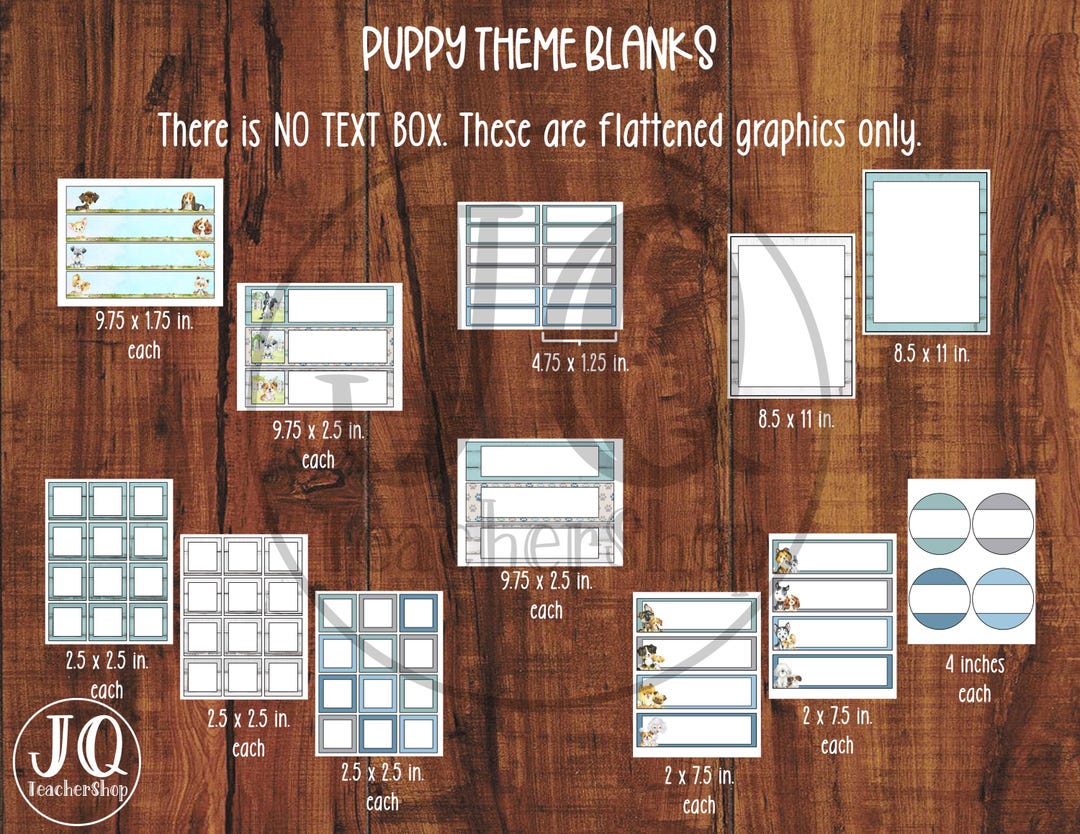 Printable Puppy Theme Classroom Decorations, Puppy Theme Labels, Puppy ...
