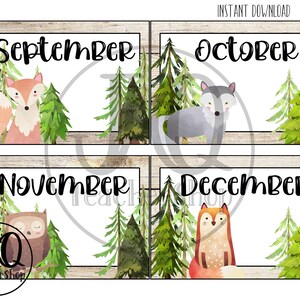 Printable Woodland Class Birthday Display Woodland Theme - Etsy
