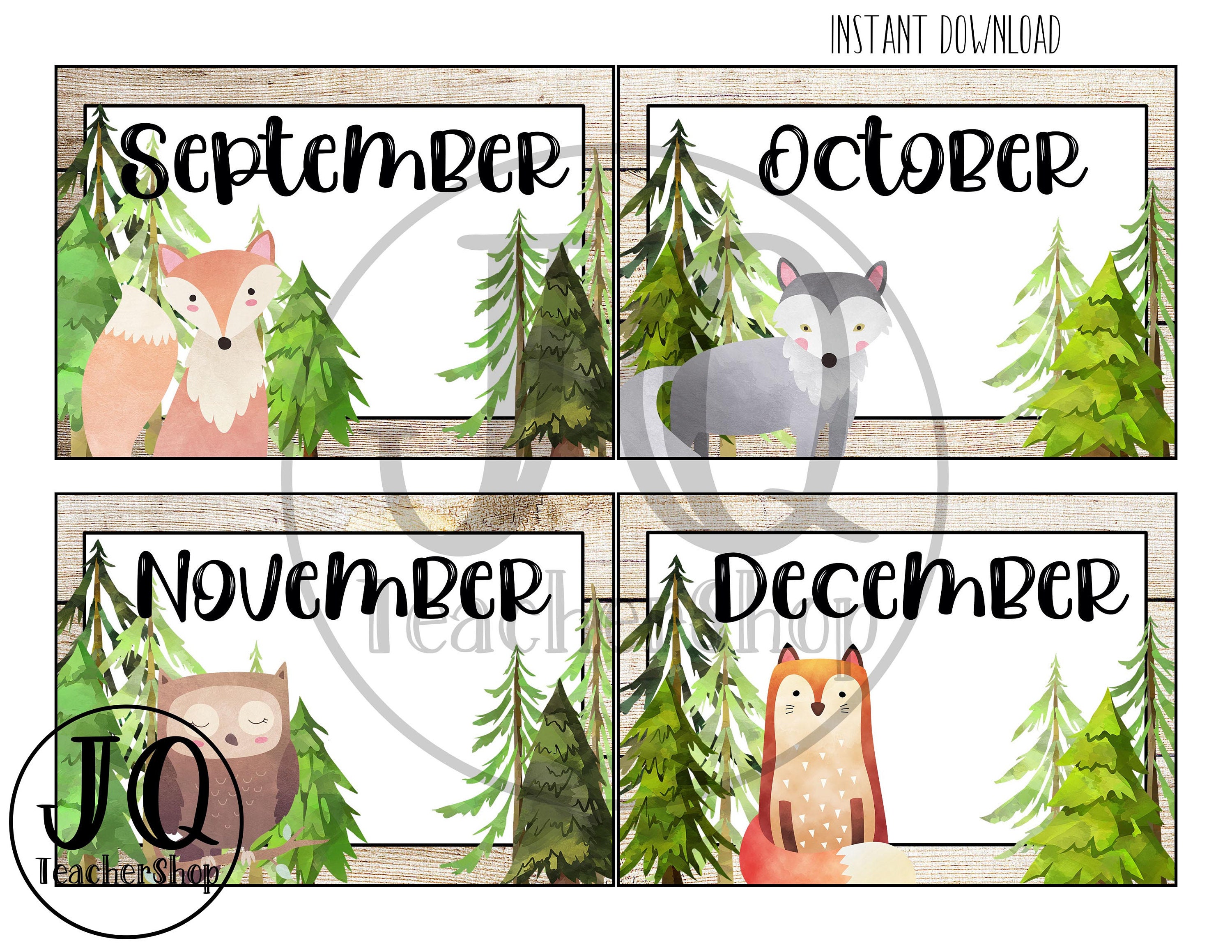 Printable Woodland Class Birthday Display Woodland Theme - Etsy Canada