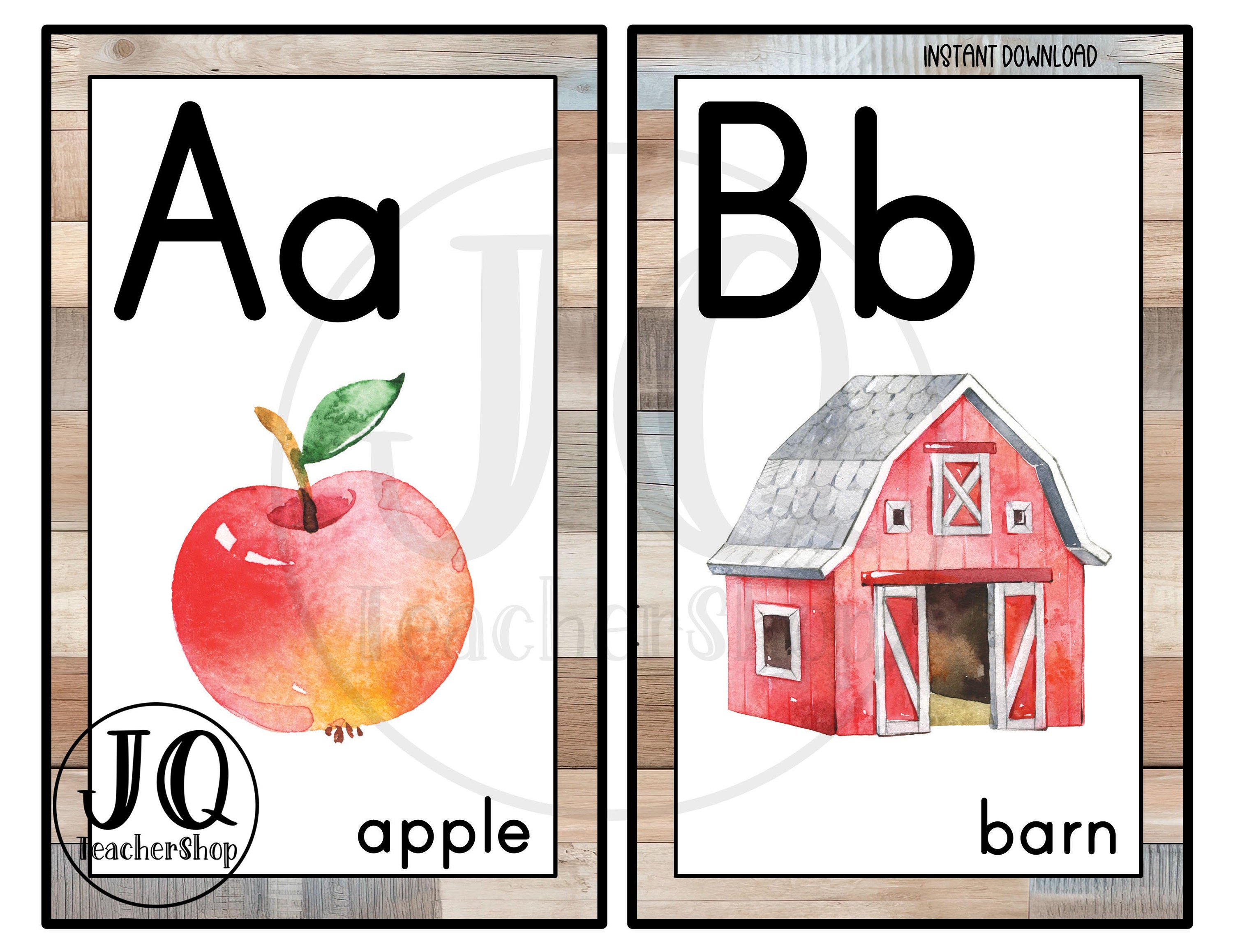 Printable, Farm Theme Alphabet Wall Posters, Classroom Decor, Farm ...