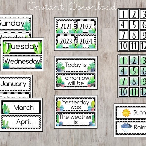 CACTUS Welcome Signs Cactus Classroom Decor | Etsy